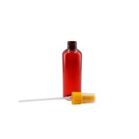 China 100ml Red Semi-transparent PET Round-shoulder Spray Bottle – For Cosmetics, Toners and Skincare Sprays for sale
