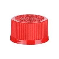 China Child-Resistant Closure（CRC）28/410 Red Pressure Plastic Child-Safe Cap for sale
