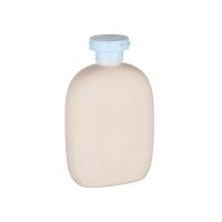 China Luxury Lotion Bottles Matte Beige 300ml HDPE Plastic Cosmetic Packaging Plastic Empty Lotion Bottle for sale