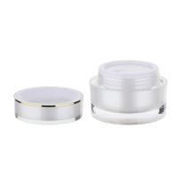 China 50g empty cosmetic cream jar Customizable White Plastic Transparent Acrylic cream Jar for sale