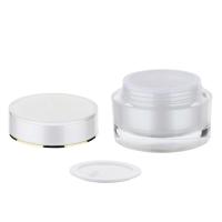 China 50g empty cosmetic cream jar Customizable White Plastic Transparent Acrylic cream Jar for sale