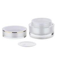 China 50g empty cosmetic cream jar Customizable White Plastic Transparent Acrylic cream Jar for sale