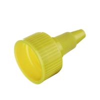 China 24/410 28/410 Pp Yellow Plastic Pointed Nozzle Screw Cap  Twist-to-close Cap for sale