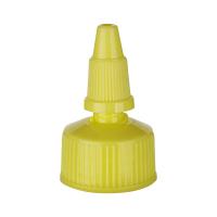 China 24/410 28/410 Pp Yellow Plastic Pointed Nozzle Screw Cap  Twist-to-close Cap for sale