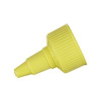 China 24/410 28/410 Pp Yellow Plastic Pointed Nozzle Screw Cap  Twist-to-close Cap for sale