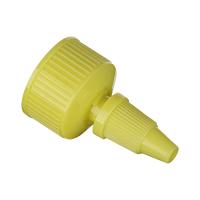 China 24/410 28/410 Pp Yellow Plastic Pointed Nozzle Screw Cap  Twist-to-close Cap for sale