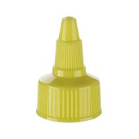 China 24/410 28/410 Pp Yellow Plastic Pointed Nozzle Screw Cap  Twist-to-close Cap for sale