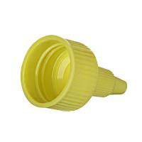 China 24/410 28/410 Pp Yellow Plastic Pointed Nozzle Screw Cap  Twist-to-close Cap for sale