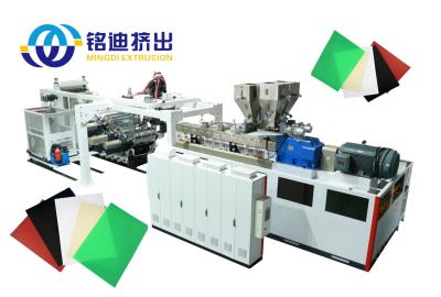 China Double Vents Twin Screw Extrusion Line for APET PETG CPET PLA Plastics 400-1200kg/h Capacity 650-1550mm Width for sale