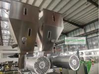 China Double Vents Twin Screw Extrusion Line for APET PETG CPET PLA Plastics 400-1200kg/h Capacity 650-1550mm Width for sale
