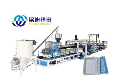 China PP Sheet Production Line 350-1500kg/H Capacity for Food & Electrical Packaging with 0.15-2mm Thickness Range for sale
