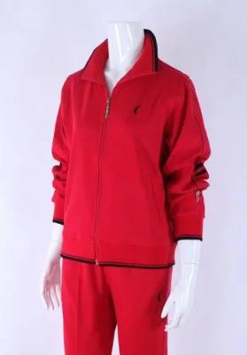 China Red Fitness Sportswear Set Breathable Quick Dry Fabric for Men Women for sale
