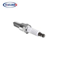 China platinum Material two wheeler spark plug 19mm Reach Flat Seat 7 Heat Range for sale