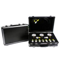 China 10Mpa 25Mpa Hydraulic Pressure Gauge Set , Excavator Diagnostic Test Kits for sale