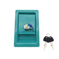 China Excavator Parts Side Door Lock Cover Hydraulic Pump Door Lock Green Color KOBELCO Side Cover Lock for sale