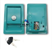 China Excavator Parts Side Door Lock Cover Hydraulic Pump Door Lock Green Color KOBELCO Side Cover Lock for sale