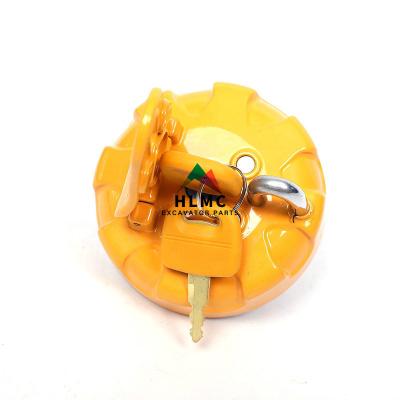 China SH200 Anti Theft Diesel Fuel Cap Yellow Alloy Excavator Engine Parts for sale