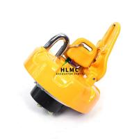 China SH200 Anti Theft Diesel Fuel Cap Yellow Alloy Excavator Engine Parts for sale