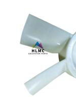 China 7 Blades 4 Holes Engine Fan Blade Mitsubishi 6D31 Excavator Motor Spare Parts for sale
