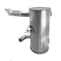 China Daewoo DH55 Excavator Spare Parts Silencer Muffle DH55 D 220 H 490 IN 51 EX 63.5 Clamp 50*55 for sale