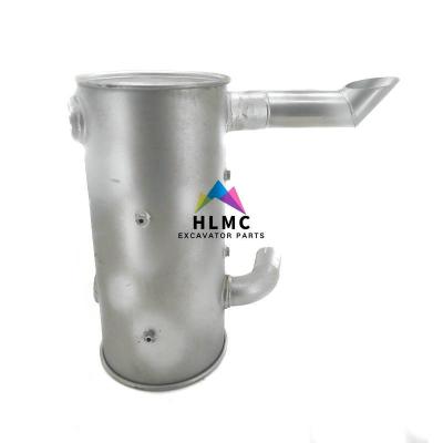 China Daewoo DH55 Excavator Spare Parts Silencer Muffle DH55 D 220 H 490 IN 51 EX 63.5 Clamp 50*55 for sale