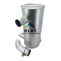 China 287-0218 Excavator Silencer Muffler E320D 90mm Tail Pipe D 280*320 H 645 IN 70 EX 90 Clamp 64.5 for sale