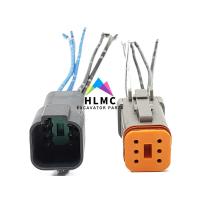 China Excavator Accessories Are Suitable 312B 320B Refueling Door Motor Motor 6 Wire Harness Plug for sale