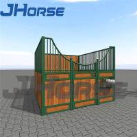 China Farms High Density Resistance Movable Horse Stable with Golden Black Powder Coating for sale