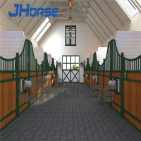 China Farms High Density Resistance Movable Horse Stable with Golden Black Powder Coating for sale