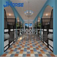 China Farms High Density Resistance Movable Horse Stable with Golden Black Powder Coating for sale