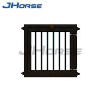 China Metal Fillin Wood Type 38mm Bamboo Powder Coated Black White Double Dutch Barn Door for sale