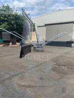 China Wood Fence Silver Horse Walker Simple Operation Training Machine for 4 to 10 Horses for sale