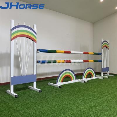 China FEI Wooden and aluminum jump obstacles horse show jumping with varied planks and fillers for sale
