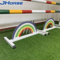 China FEI Wooden and aluminum jump obstacles horse show jumping with varied planks and fillers for sale