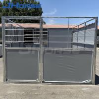 China Galvanized Portable Movable Horse Box Stable Barn Roof Shelter Horse Stall Panels for sale