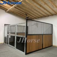China Farms Portable Prefab HDPG Horse Stables with Feeder and Modular Horse Stall Panels for sale