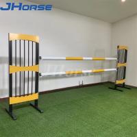 China Wooden Two Metal Bar Blue and White Horse Jump with Colorful Wings Perfect Protection for sale