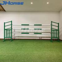 China Wooden Two Metal Bar Blue and White Horse Jump with Colorful Wings Perfect Protection for sale