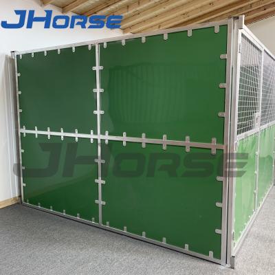 China HDPE Infill Portable Temporary Outdoor Prefab Galvanized Surface Horse Stables With Roof for sale