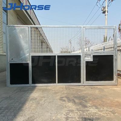 China Black Steel Frames Portable Horse Stalls 2.25m Height Ideal for Training and Exercise for sale
