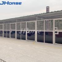 China Horse Stable Economical Temporary Customized Steel Metal Stall Fence Panel with Roof for sale
