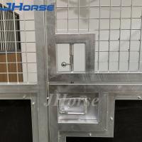 China Galvanized Portable Horse Stable with Bamboo Fillin Roof and Durable Welded Wire Mesh for sale