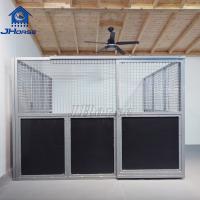 China Affordable Sliding Style Front Green HDPE Mobile Horse Stable Horse Stall Panels Boxes for sale