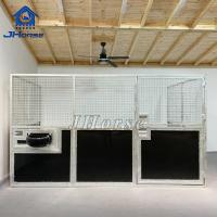 China Home Economical Temporary Customized Steel Metal Horse Stables Stall Fence Panel with PVC Board for sale