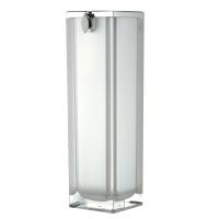 China JL-AB202 0.23ml Dosage Airless Cosmetic Packaging Square 15ml 30ml 50ml for sale