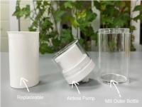 China JL-AB222 Replaceable Airless Bottle 30ml 50ml PP Inner Bottle Ms Outer Bottle for sale