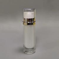 China JL-LB314 White Dual Chamber Plastic Luxury Lotion Bottles With Double Actuator for sale