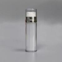 China JL-LB314 White Dual Chamber Plastic Luxury Lotion Bottles With Double Actuator for sale