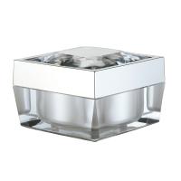 China JL-JR816 Square Acrylic PMMA Cream Jar 15g 30g 50g Cosmetic Packaging Jars for sale