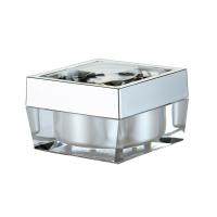 China JL-JR816 Square Acrylic PMMA Cream Jar 15g 30g 50g Cosmetic Packaging Jars for sale